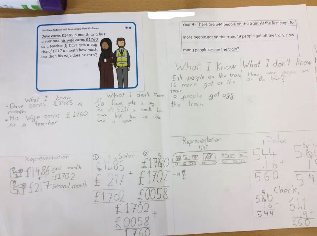 Two step Mathematical Word Problems Pencombe CE School